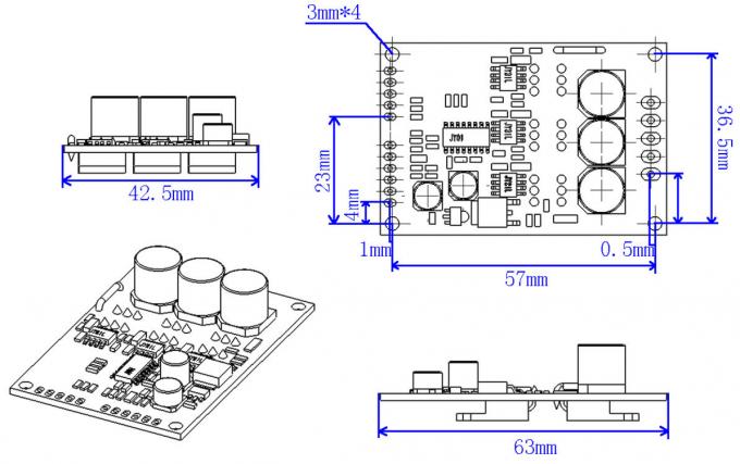 12V - 36V Brushless DC Motor Driver Board JY01 IC JYQD-V7.3E2 سنسور هال